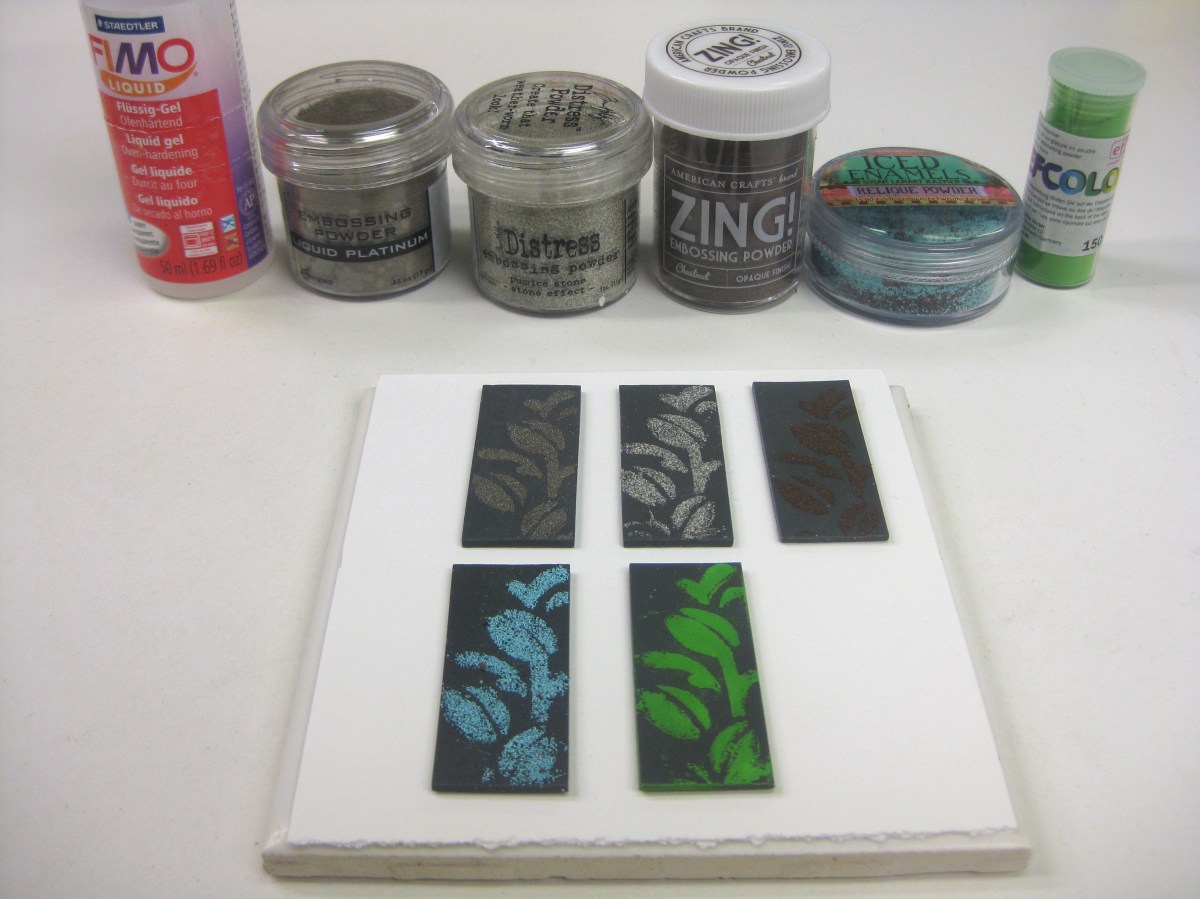 Comparing Embossing Powders and EFColor Low Temperature Enamels on ...