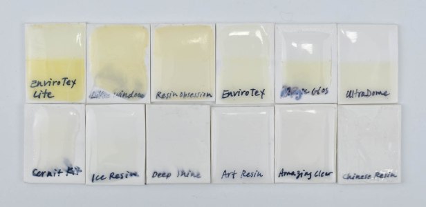 Resin Yellowing Test – Polymer Clay Journey