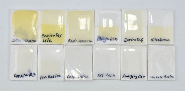 Resin Yellowing Test – Polymer Clay Journey