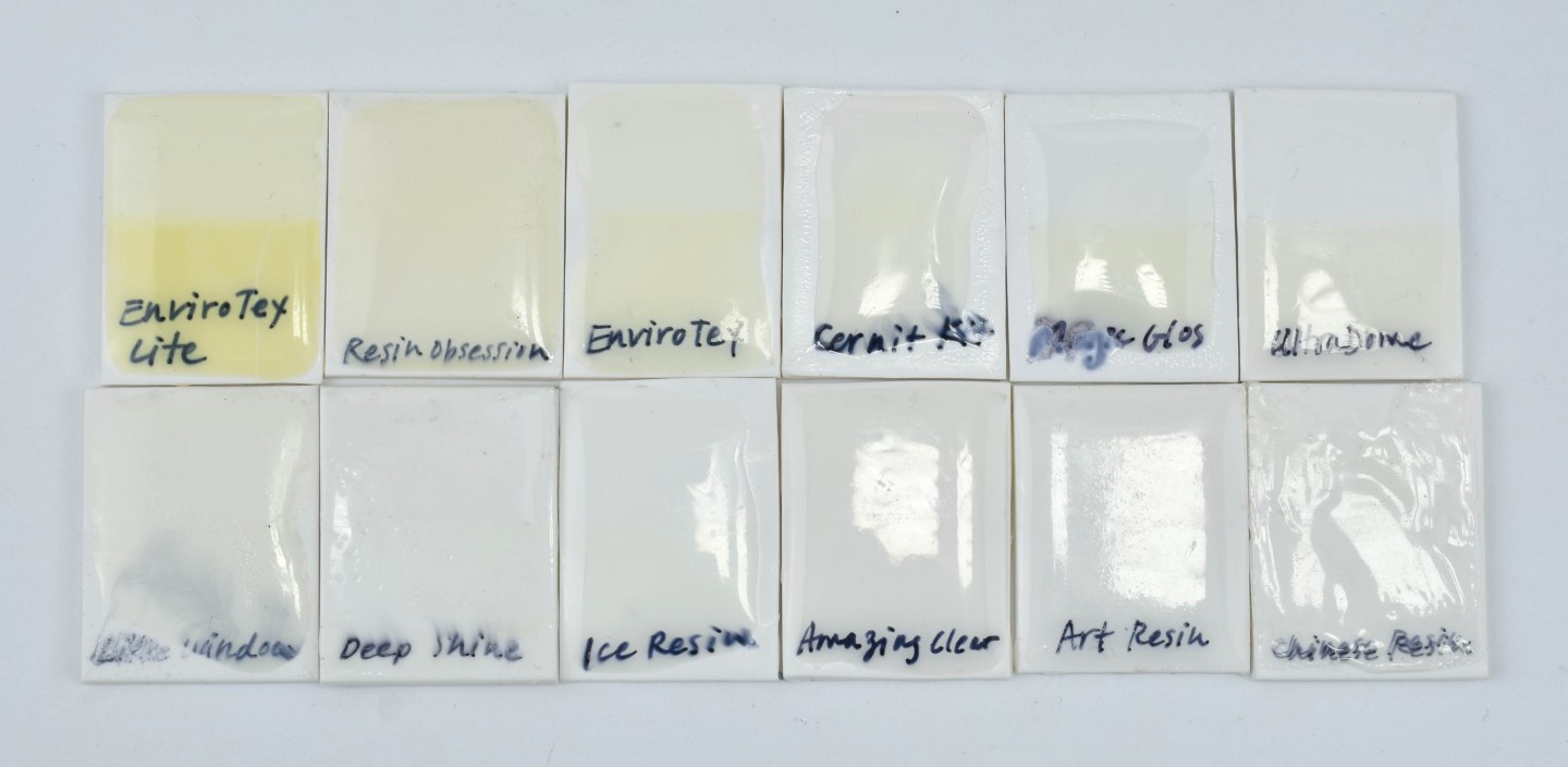 Resin Yellowing Test – Polymer Clay Journey