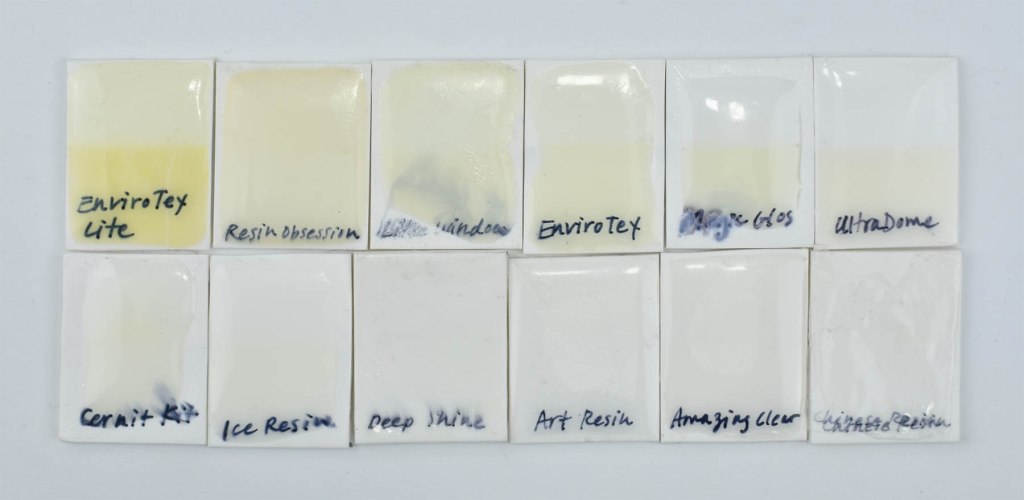 Resin Yellowing Test – Polymer Clay Journey