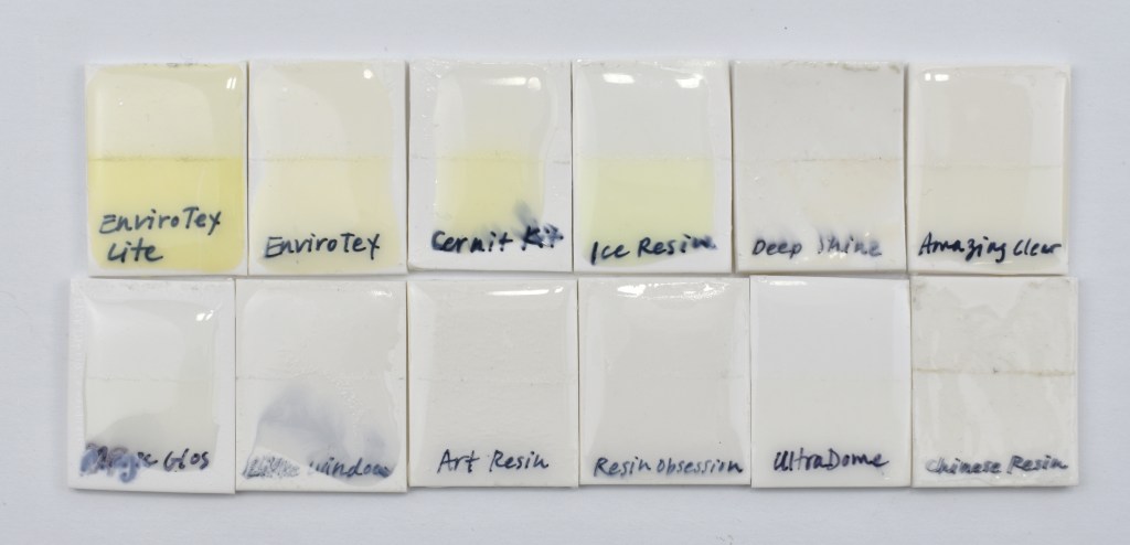 Resin Yellowing Test – Polymer Clay Journey