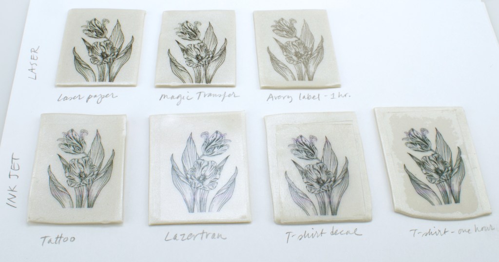 Transfers onto Polymer Clay – Polymer Clay Journey